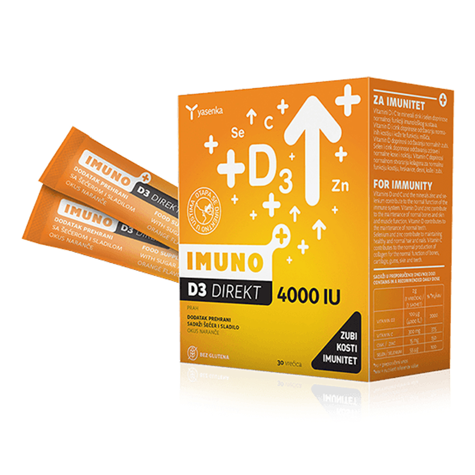 YASENKA Immuno D3 Direct 4000 suplement diety 30 saszetek | Way To Beauty